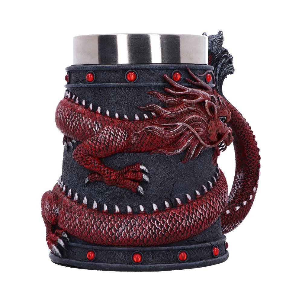 Dragon Coil Tankard Red 16cm | Gothic Gifts