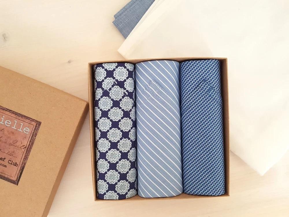 Elegance Italian Cotton Handkerchiefs - Set of 3 | A Gentleman's Bits