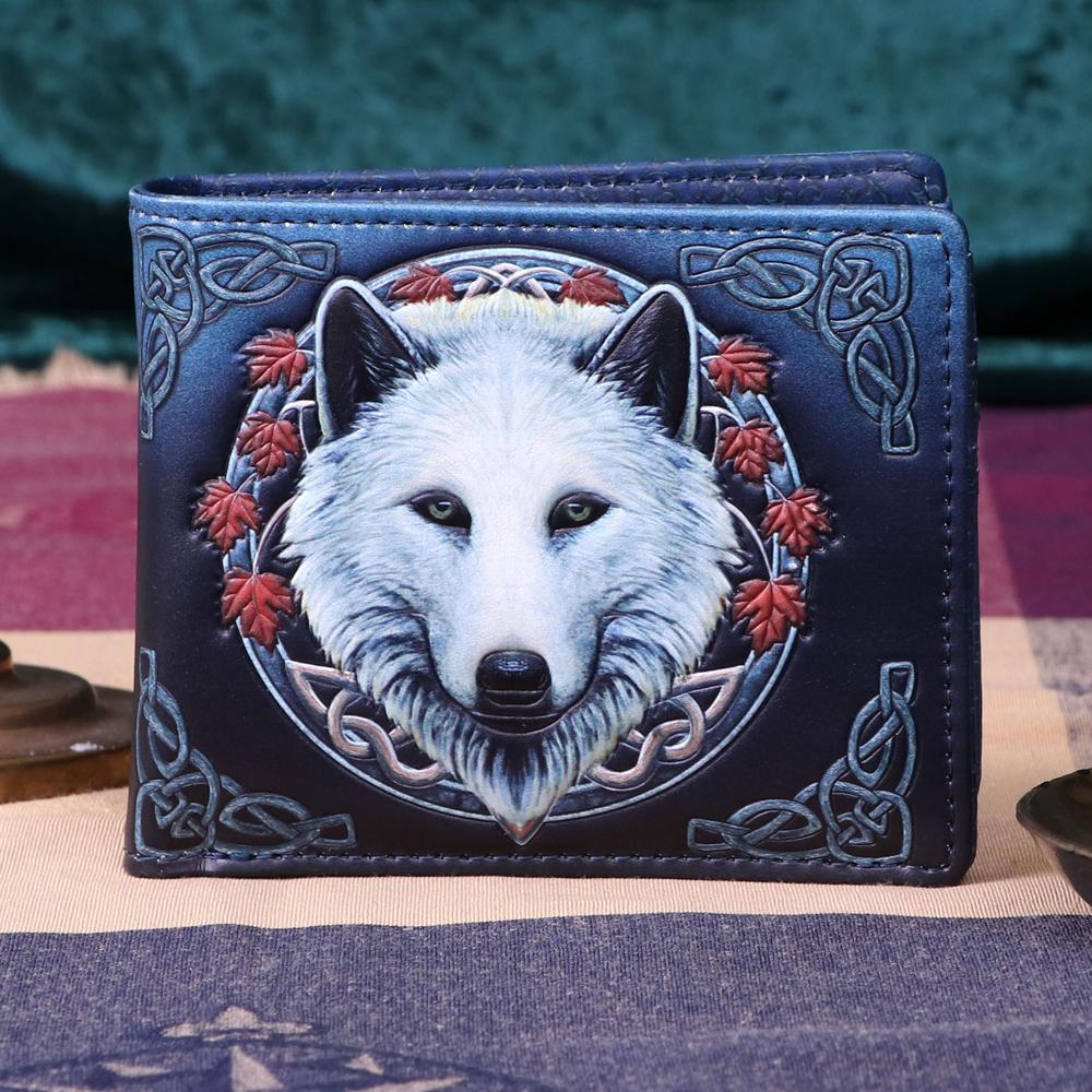 Lisa Parker Guardian of the Fall White Autumn Wolf Wallet | Gothic Gifts