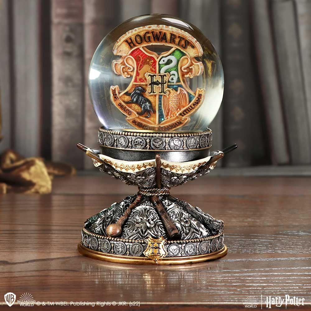 Harry Potter Wand Hogwarts Crest Snow Globe 16.5cm | Gothic Gifts