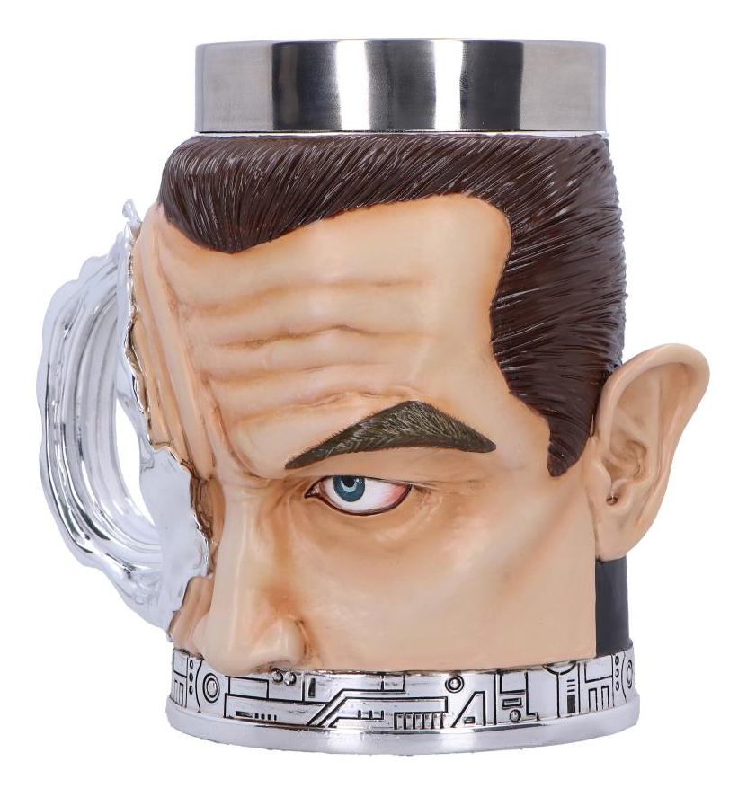 Terminator T-1000 Head with Bullet Hole Collectible Tankard | Gothic Gifts