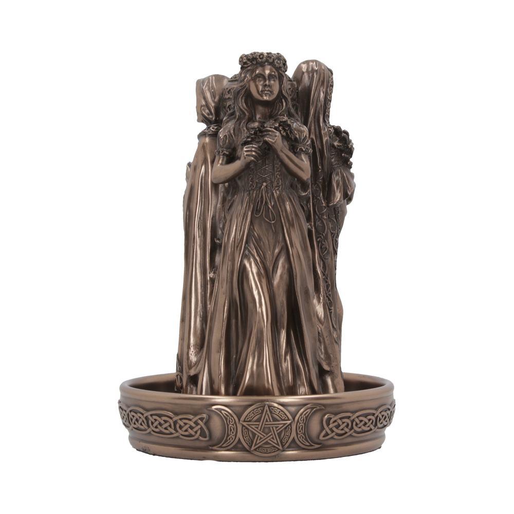 Triple Goddess Backflow Incense Burner 18cm | Gothic Gifts