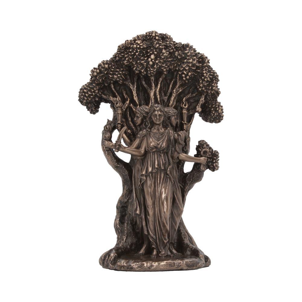 Triple Moon Goddess Hecate Bronze Figurine 18.5cm | Gothic Gifts