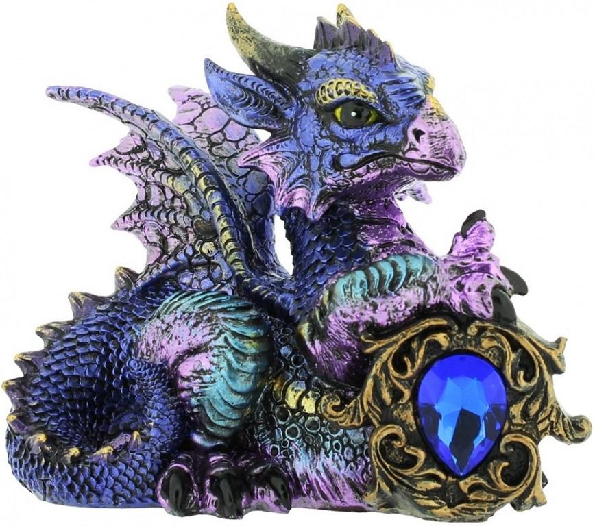 Tyrian Blue Dragon Figurine (Alator) | Gothic Gifts