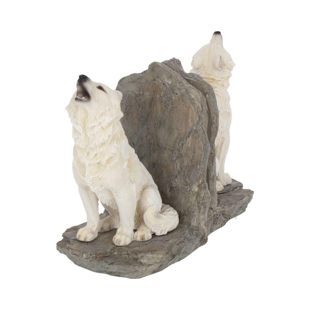 Wardens of the North White Wolf Bookends | Gothic Gifts