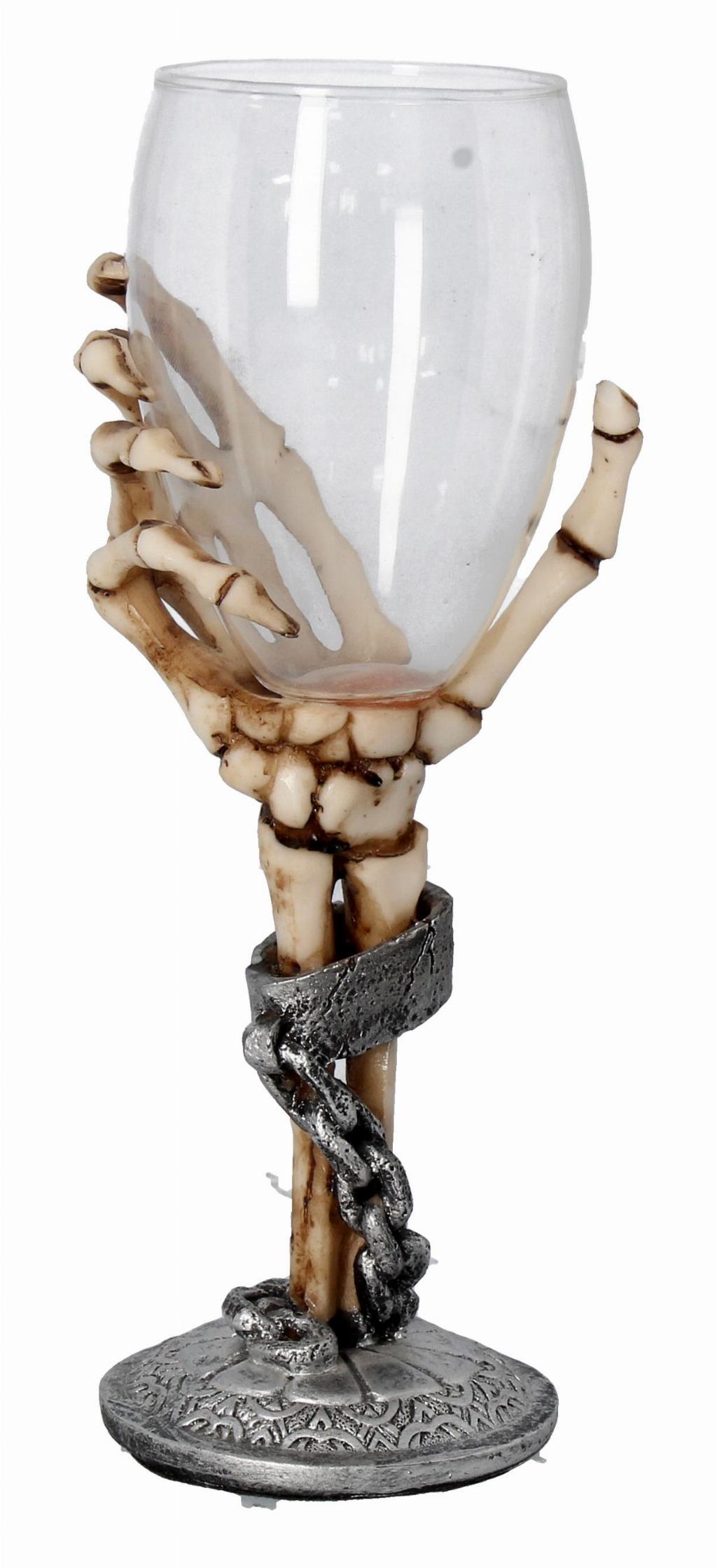 Claw Skeleton Hand Wine Glass Goblet 21cm | Gothic Gifts