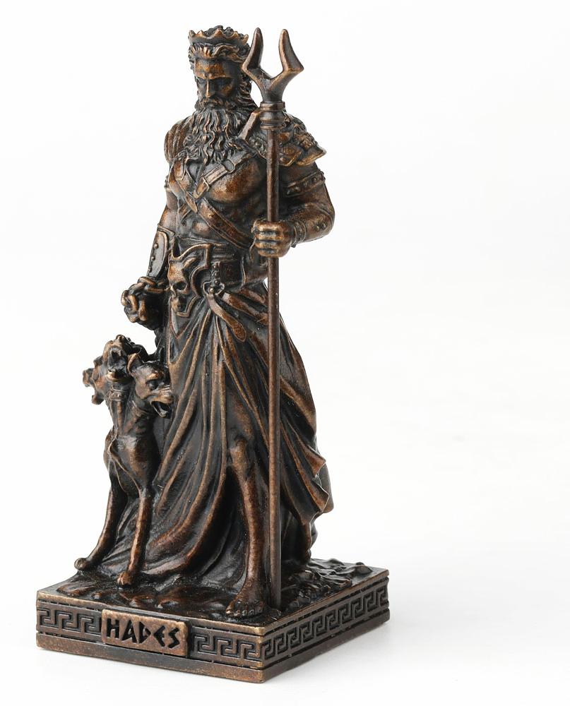 Hades Miniature Lost-Wax Cast Solid Bronze Statue - 3½" Greek Mythology ...