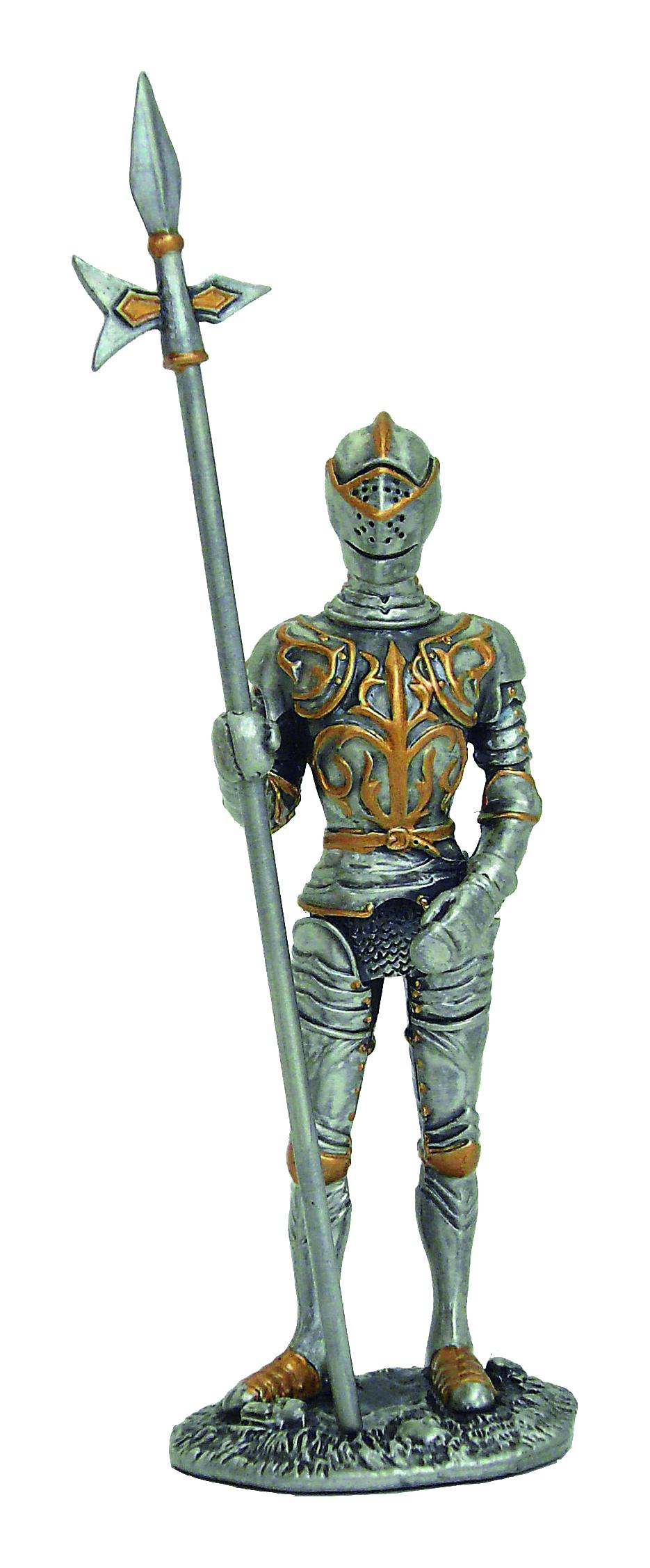 Knight with Halberd and Medieval Armour Figurine | Bronze Gifts