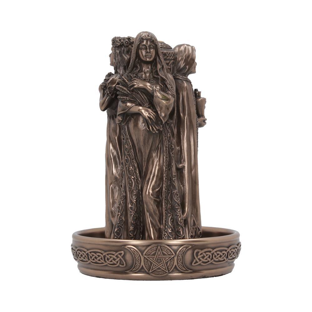 Triple Goddess Backflow Incense Burner 18cm | Gothic Gifts