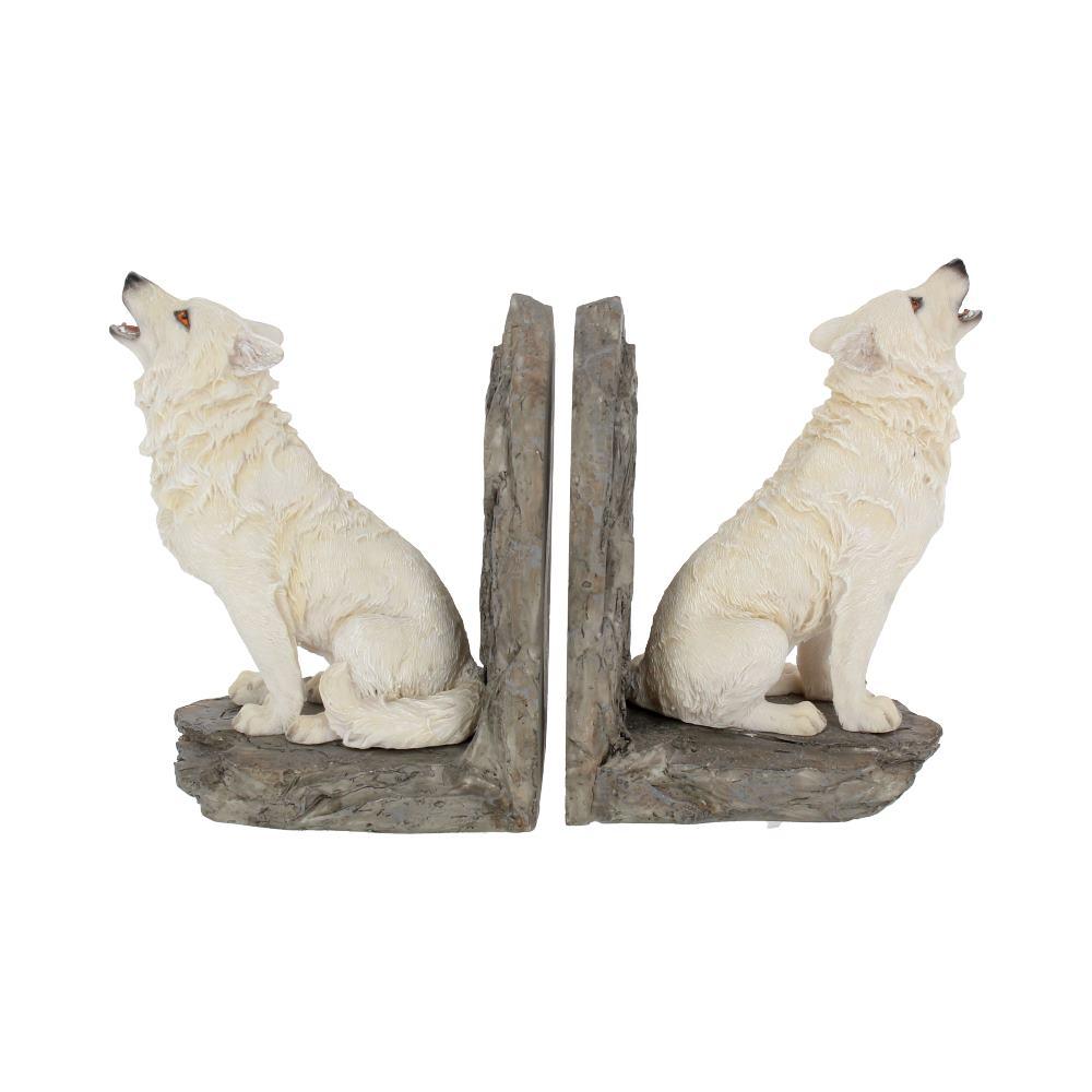 Wardens of the North White Wolf Bookends | Gothic Gifts