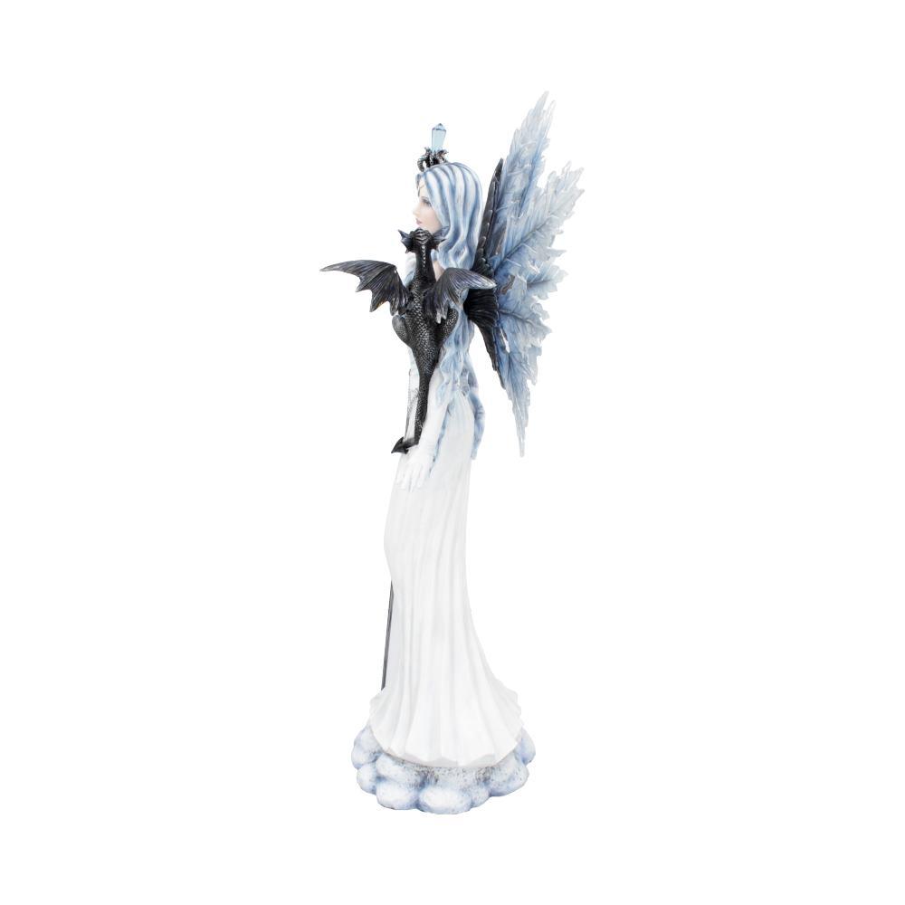 Ice Fairy Figurine with Dragon Companion Adica Large Statue | Gothic Gifts