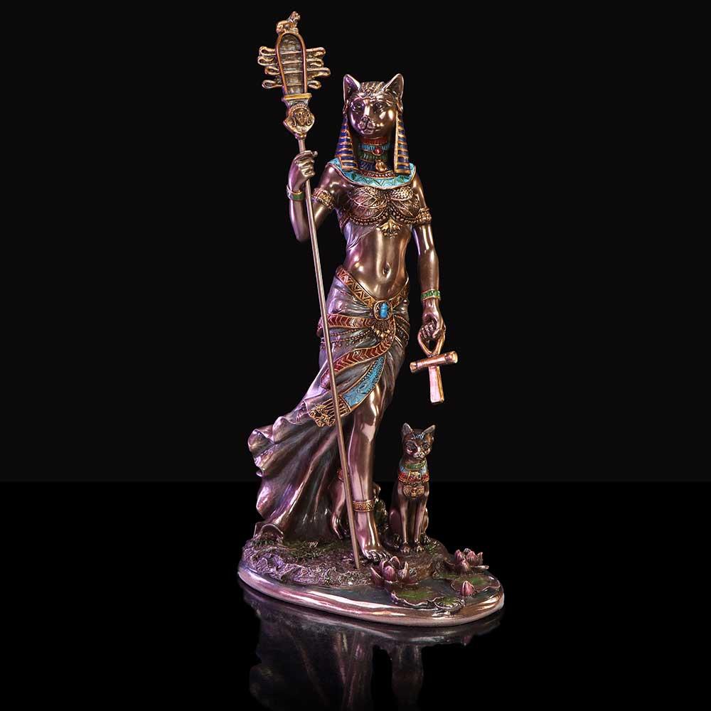 Bastet Goddess of Protection Bronze Figurine | Gothic Gifts