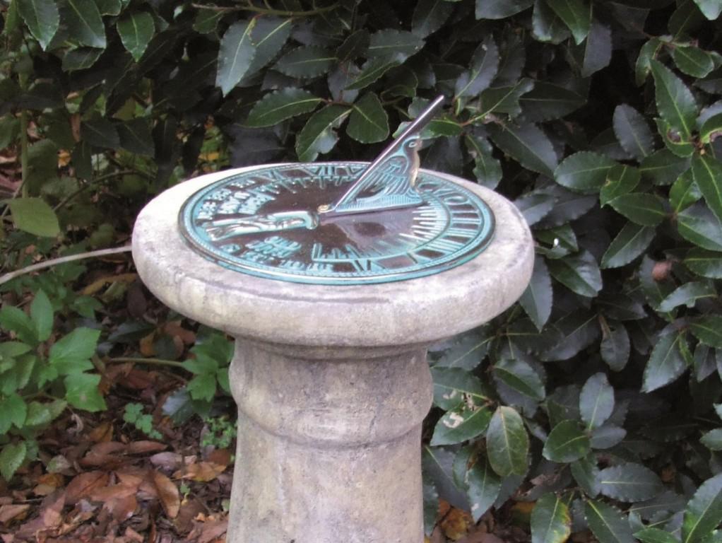 Victorian Stone Column with Aged Brass Sundial | Garden Statue Shop