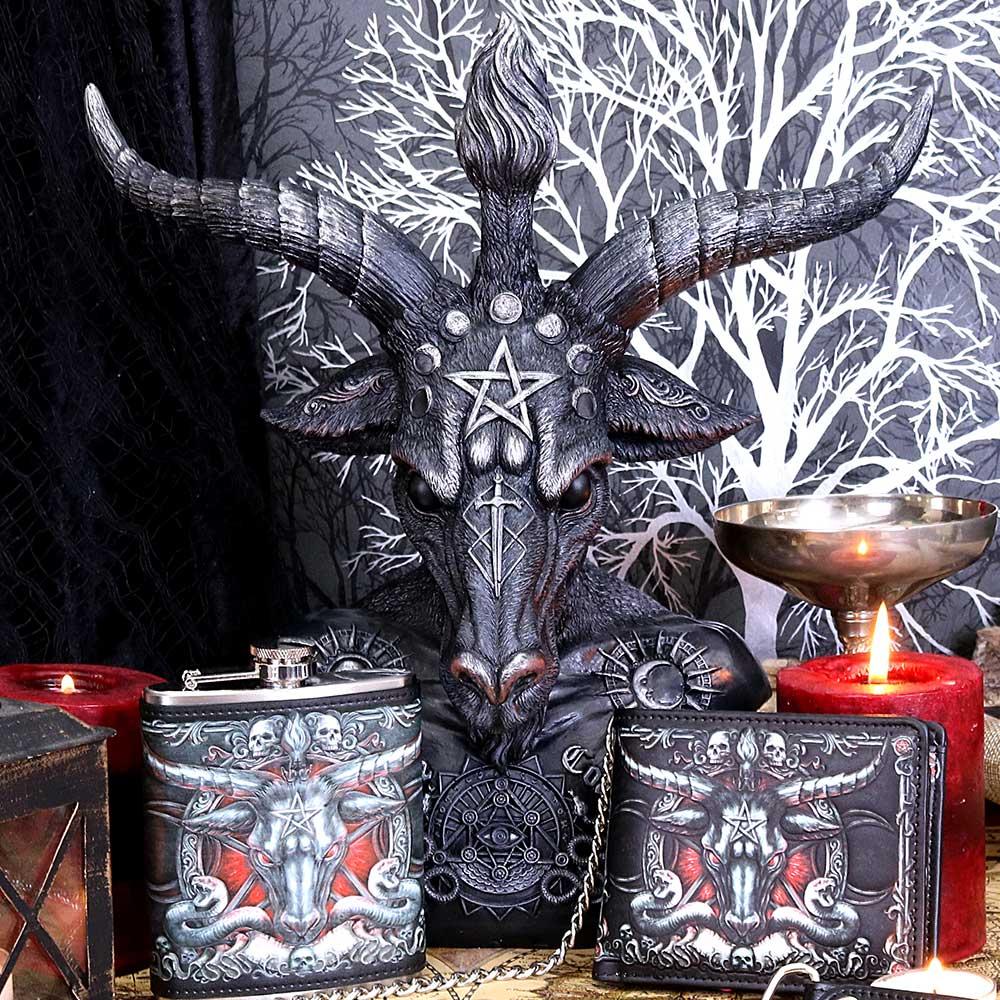 Black and Silver Baphomet Bust | Gothic Gifts