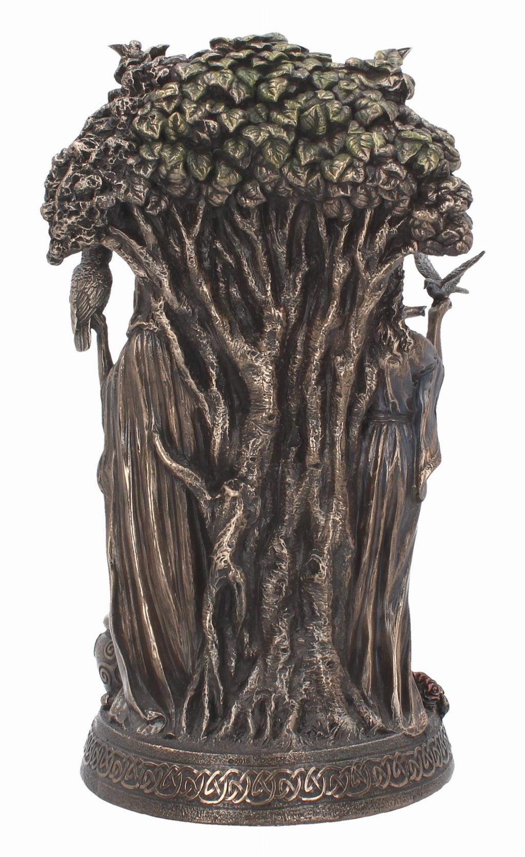 Bronzed Maiden, Mother, Crone Triple Moon Figurine | Gothic Gifts