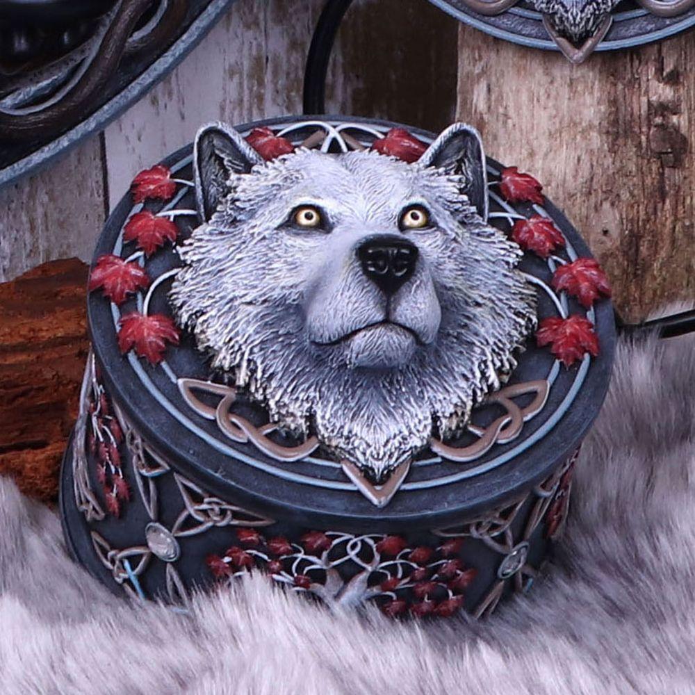 Guardian of the Fall Wolf Trinket Box Lisa Parker | Gothic Gifts