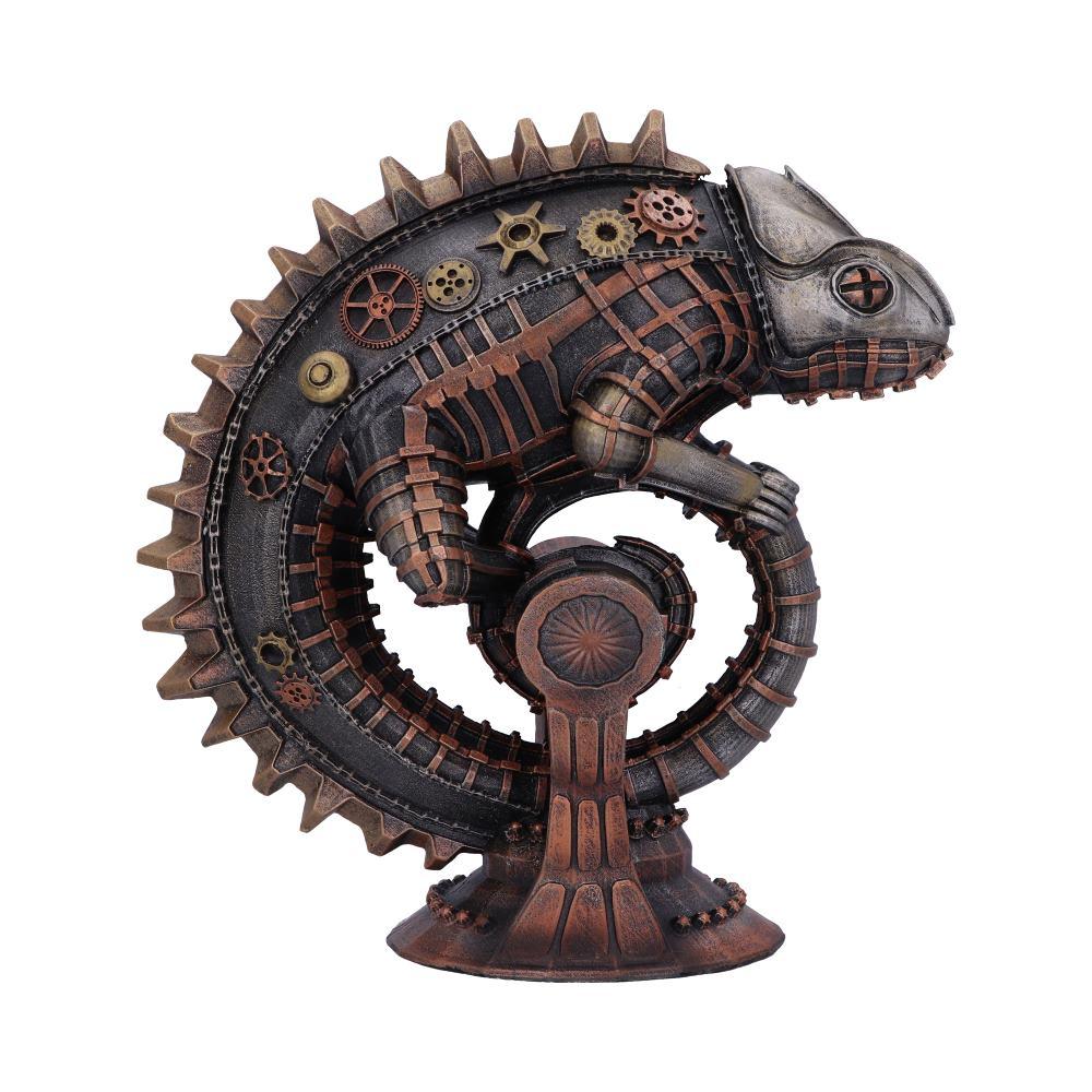 Bronze Mechanical Chameleon Steampunk Lizard Figurine | Gothic Gifts