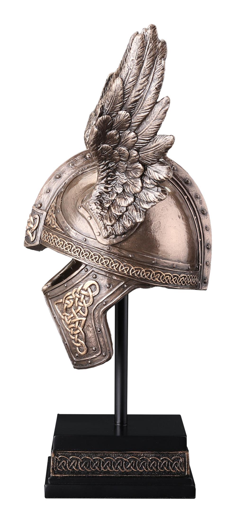 Norse Winged Helmet of Odin Bronze Figurine (By Veronese) | Bronze Gifts