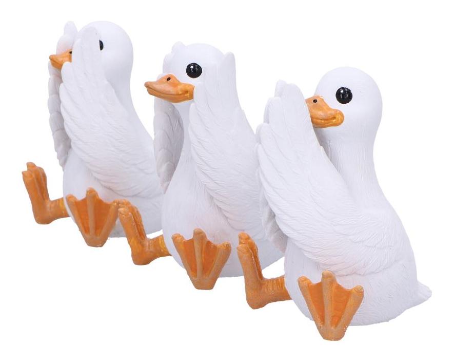 Three Wise Goofy Geese Figurines in See no, Hear no, Speak no evil ...