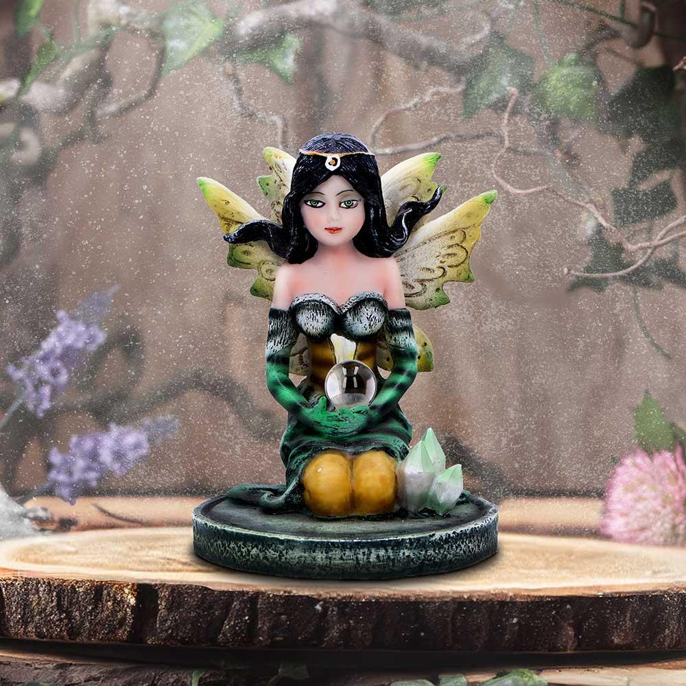 Jade Green Crystal Fairy Figurine | Gothic Gifts