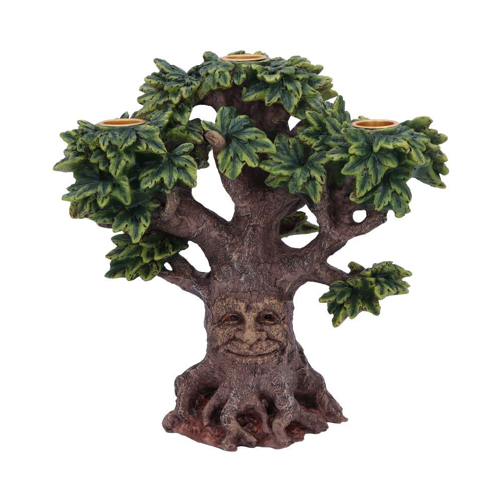 Forest Flame Tree Spirit Green Man Candle Holder Ornament | Gothic Gifts