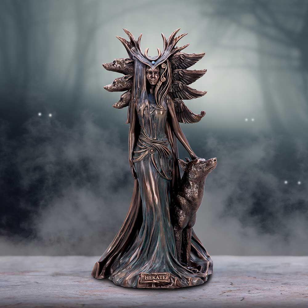 Hekate Bronze Statue Large 32cm | Gothic Gifts