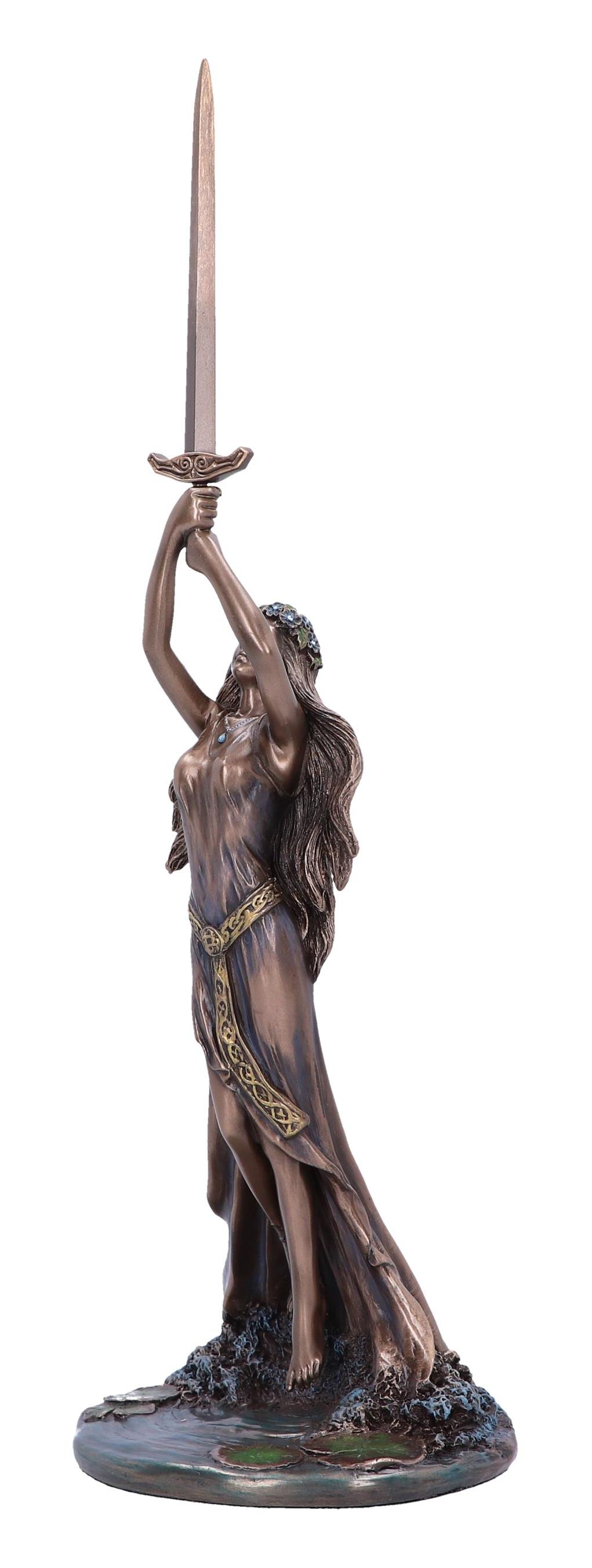 Lady of the Lake and Excalibur Bronze Figurine | Bronze Gifts