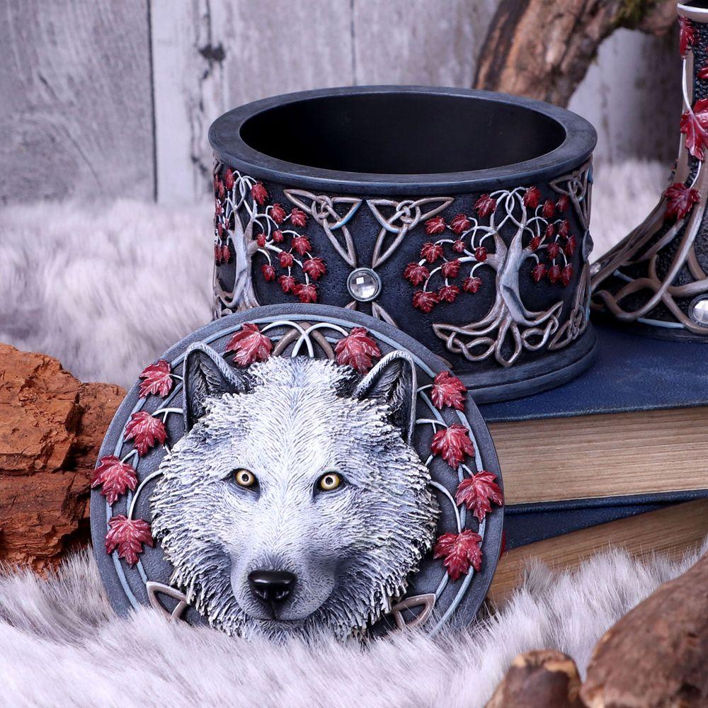 Guardian of the Fall Wolf Trinket Box Lisa Parker | Gothic Gifts