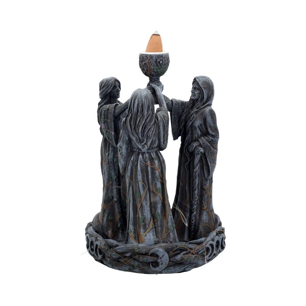 Mother Maiden & Crone Backflow Incense Burner 18cm | Gothic Gifts
