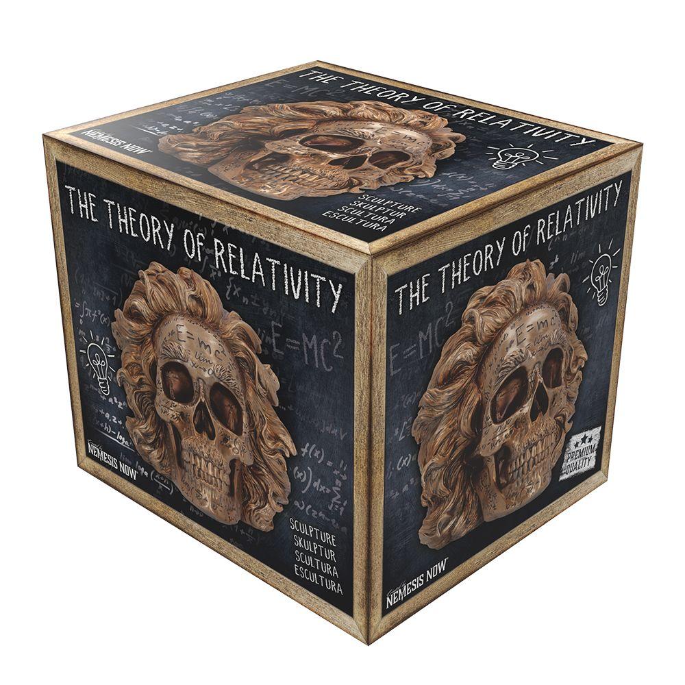 The Theory of Relativity Bronze Einstein Skull 21cm | Gothic Gifts