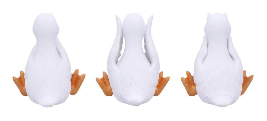 Three Wise Goofy Geese Figurines in See no, Hear no, Speak no evil ...