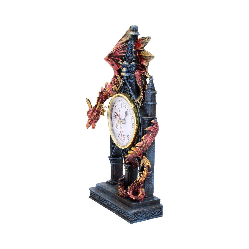 Red Dragon Gothic Fantasy Time Guardian Clock | Gothic Gifts