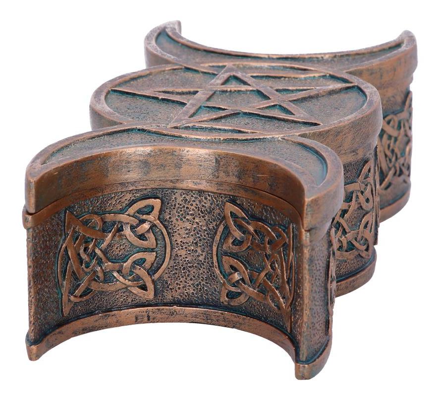 Triple Moon Bronze Trinket Box | Gothic Gifts