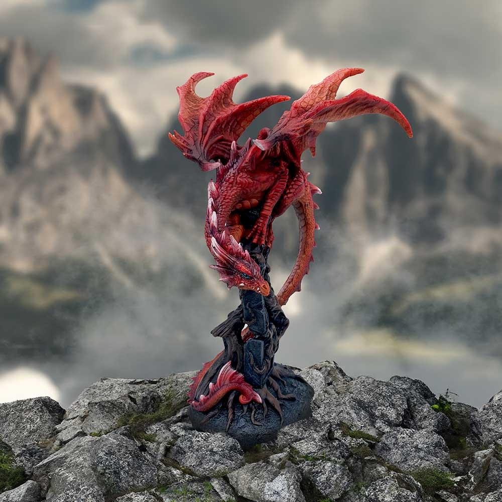 Draconic Roots Red Dragon Figurine 28.5cm | Gothic Gifts
