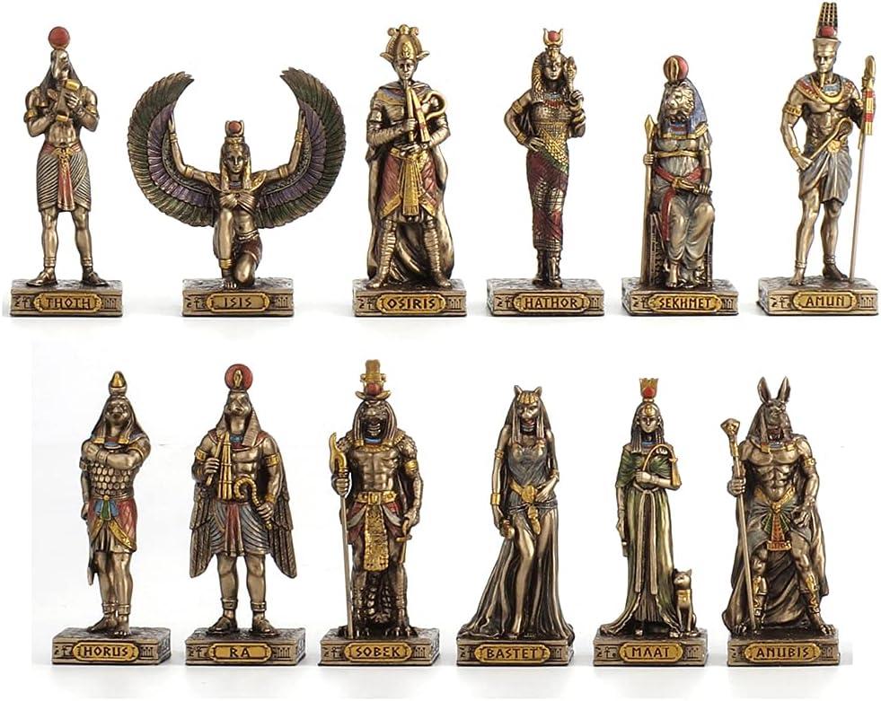 Bronze Egyptian Mythology Miniature Statue Set Veronese Design | Bronze ...