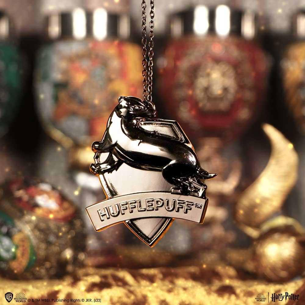 Harry Potter Hufflepuff Crest Silver Weighted Hanging Ornament 6cm ...