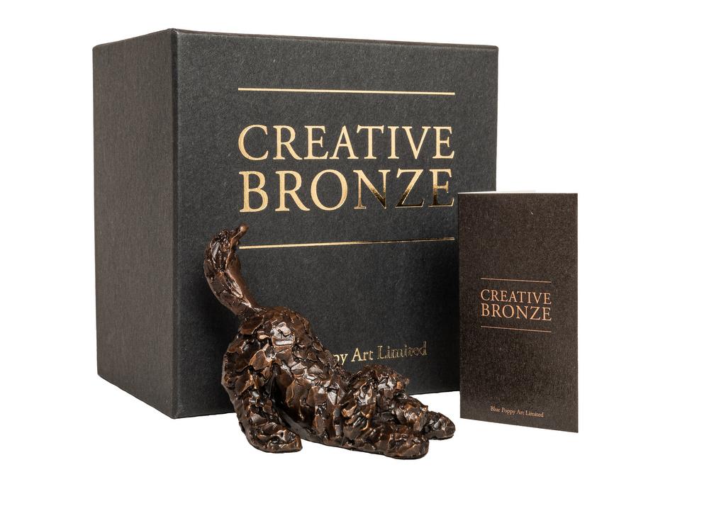 Labradoodle Sitting - Solid Bronze Small Sculpture (Frith Creative ...