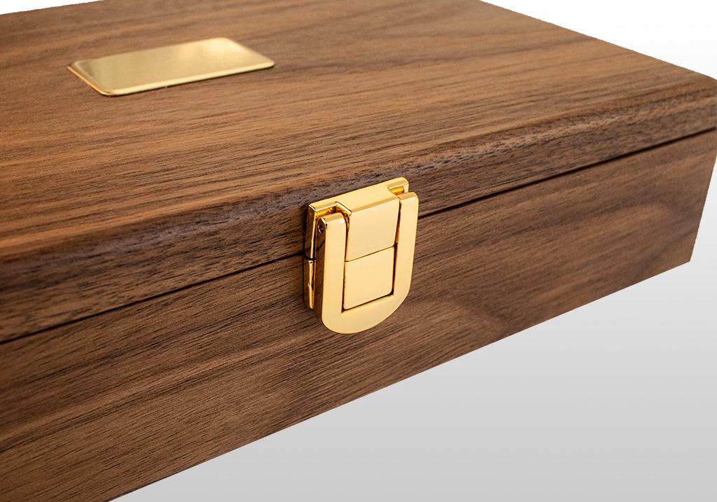 Luxury Tournament Domino Set "#66 Spinning Sixes" in Black Walnut Case ...