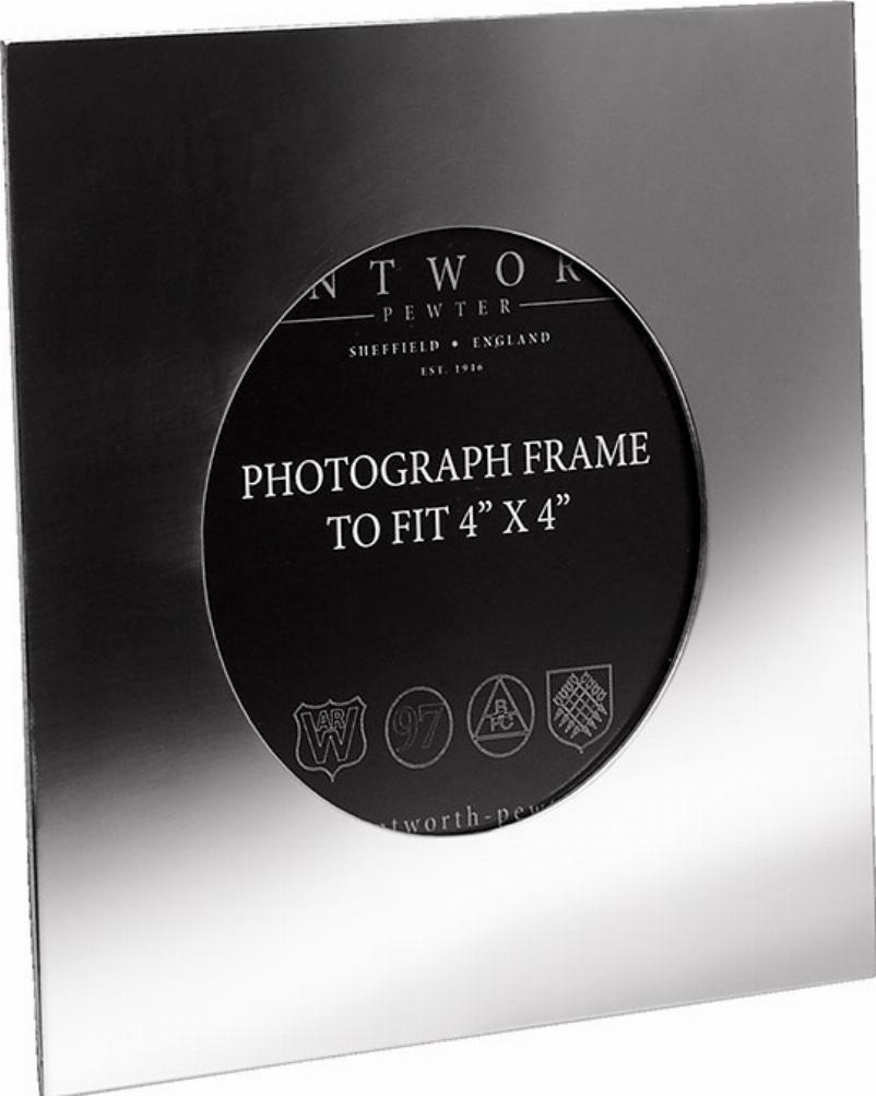 Small plain square 4"x4" pewter picture frame (Wentworth Pewter ...