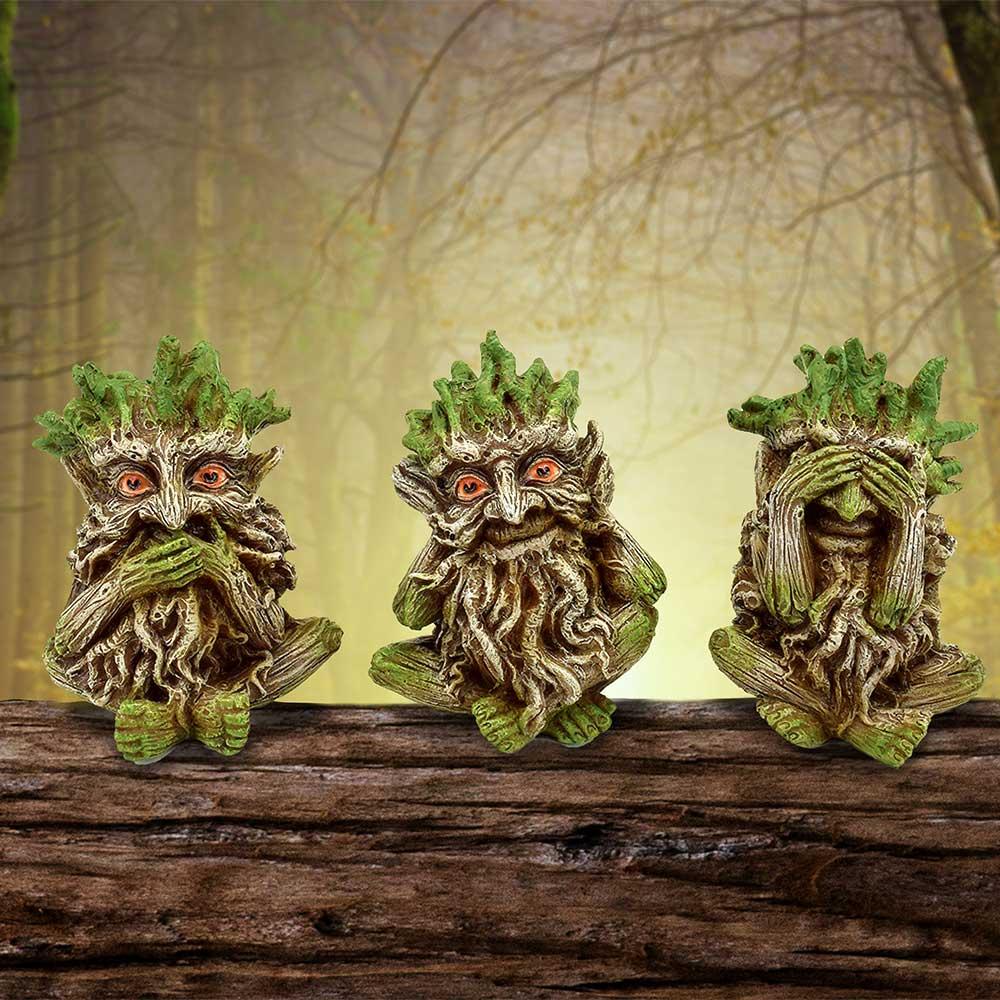 Three Wise Ents Tree Spirit Figurines 10cm | Gothic Gifts