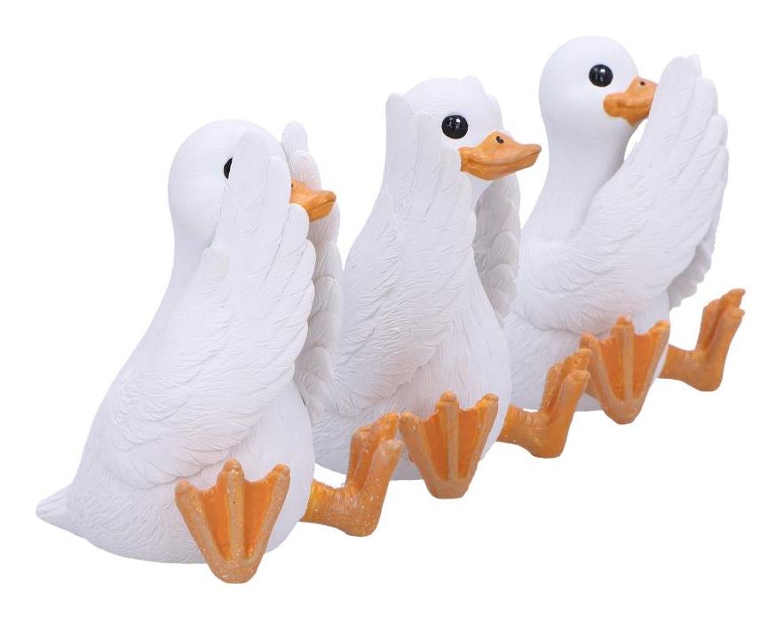Three Wise Goofy Geese Figurines in See no, Hear no, Speak no evil ...