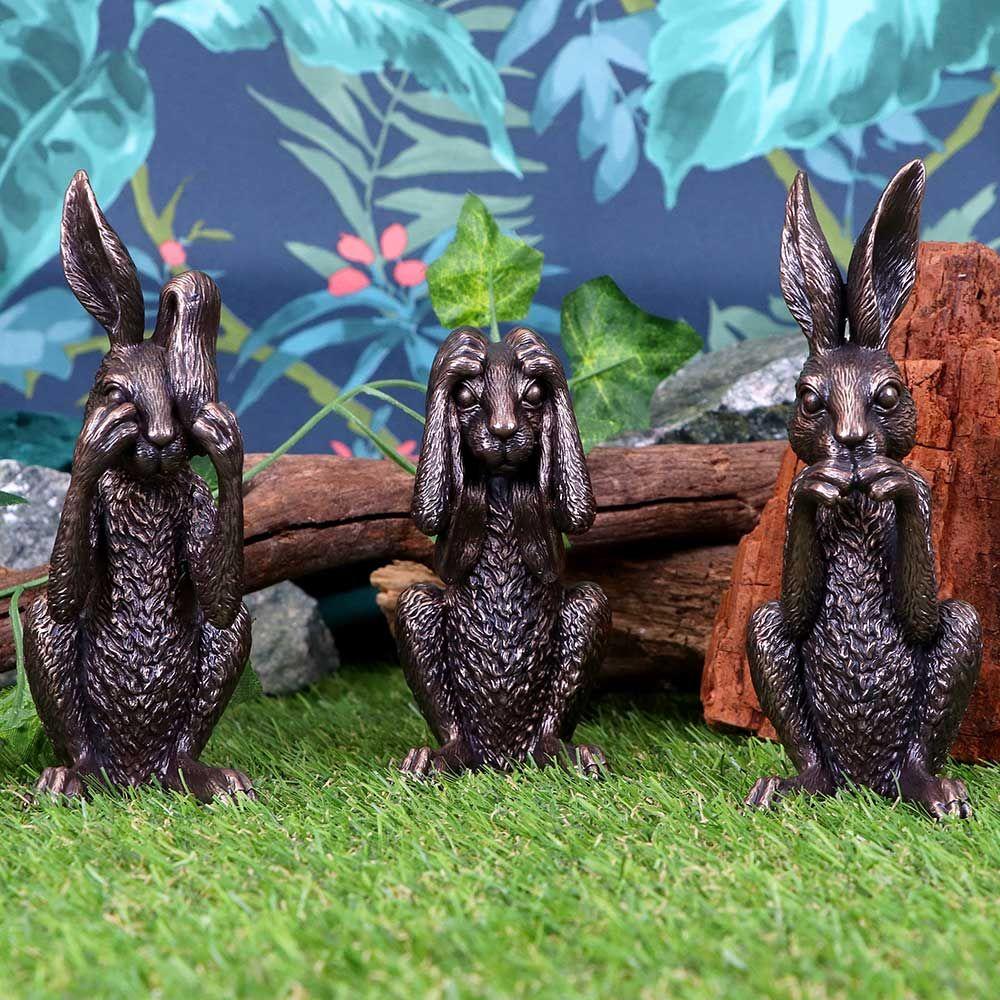 Three Wise Hares Bronze Figurines | Bronze Gifts