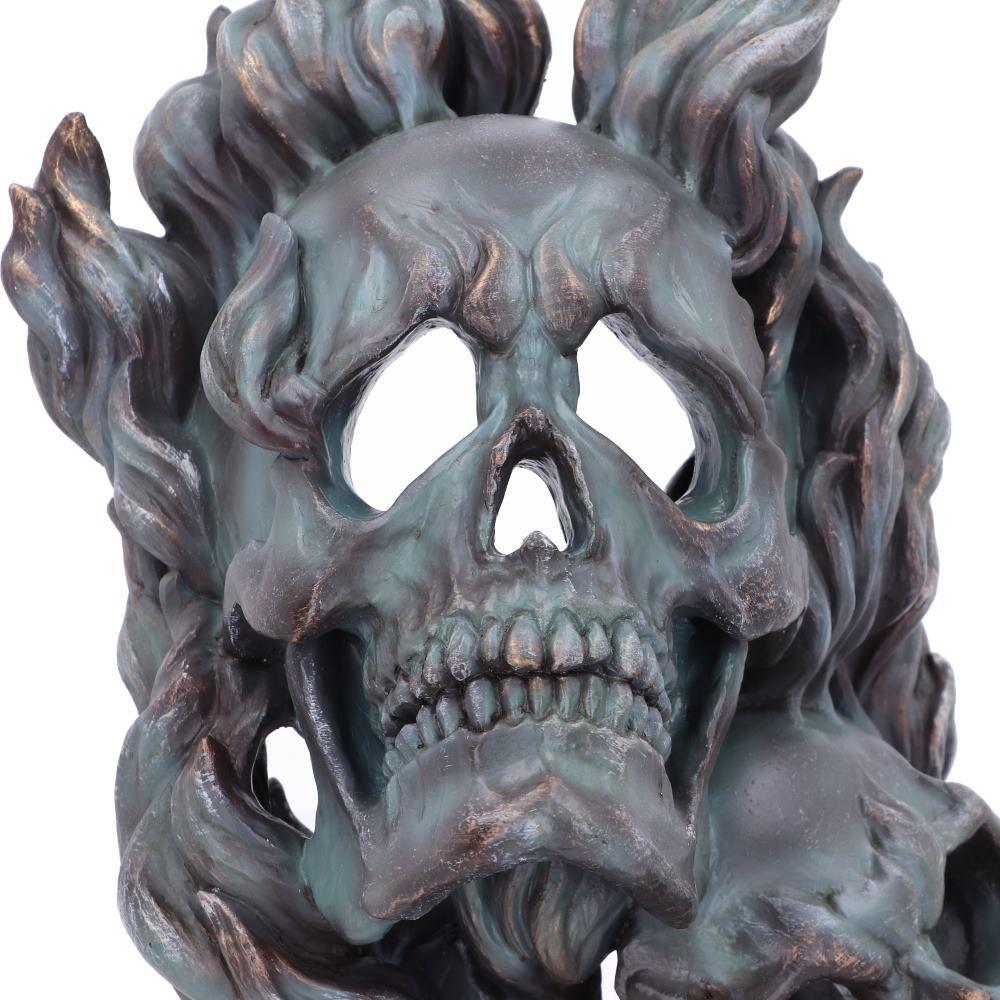 Comedy and Tragedy Skull Sculpture Ornament | Gothic Gifts