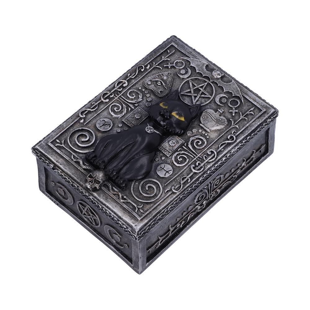 Familiar Spell Black Cat Sigil Trinket Box 13.7cm | Gothic Gifts