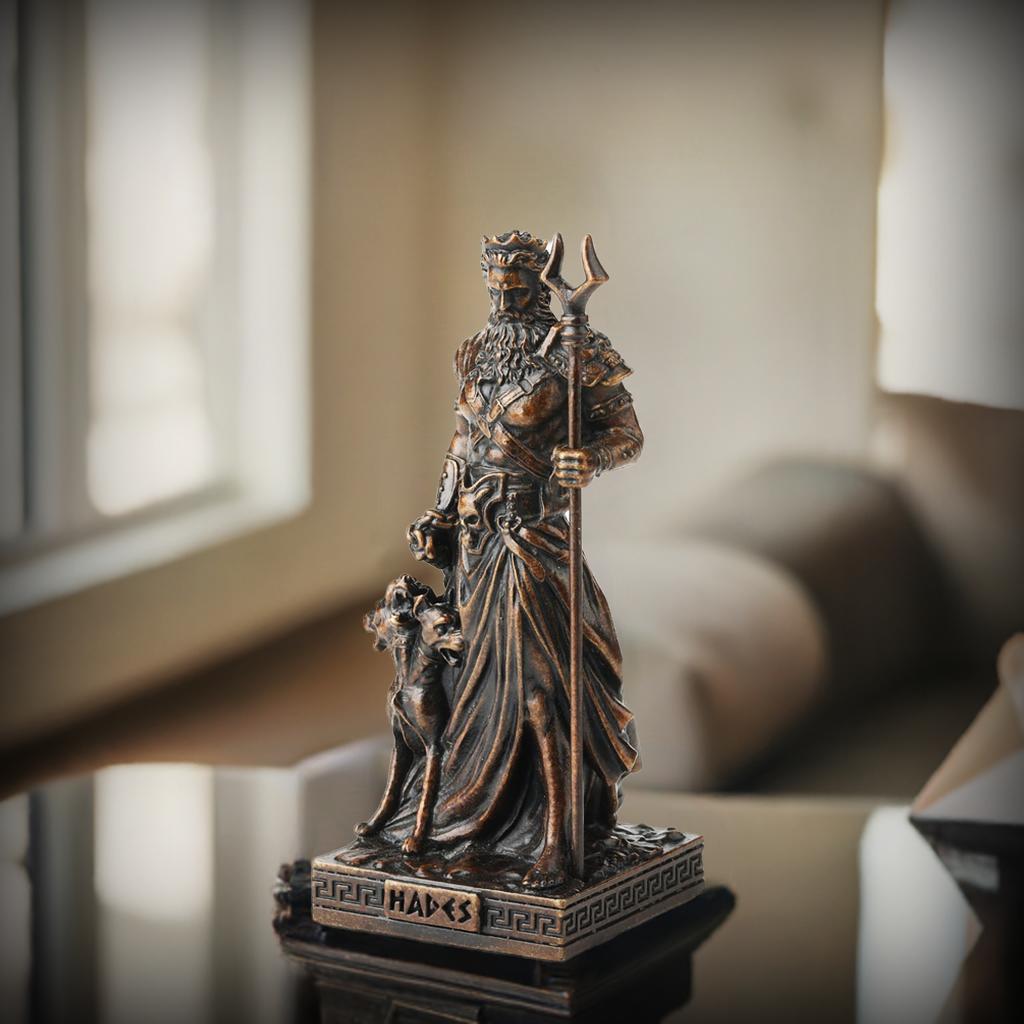 Hades Miniature Lost-Wax Cast Solid Bronze Statue - 3½" Greek Mythology ...