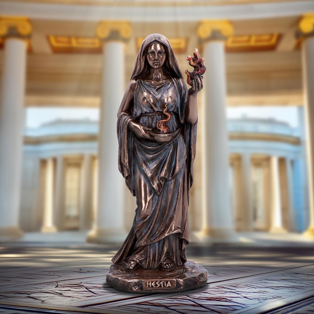 Hestia Goddess of Home and Hearth Bronze Figurine | Bronze Gifts