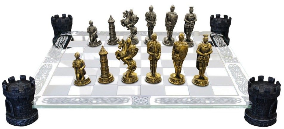 Medieval Knight Chess Set | Bronze Gifts