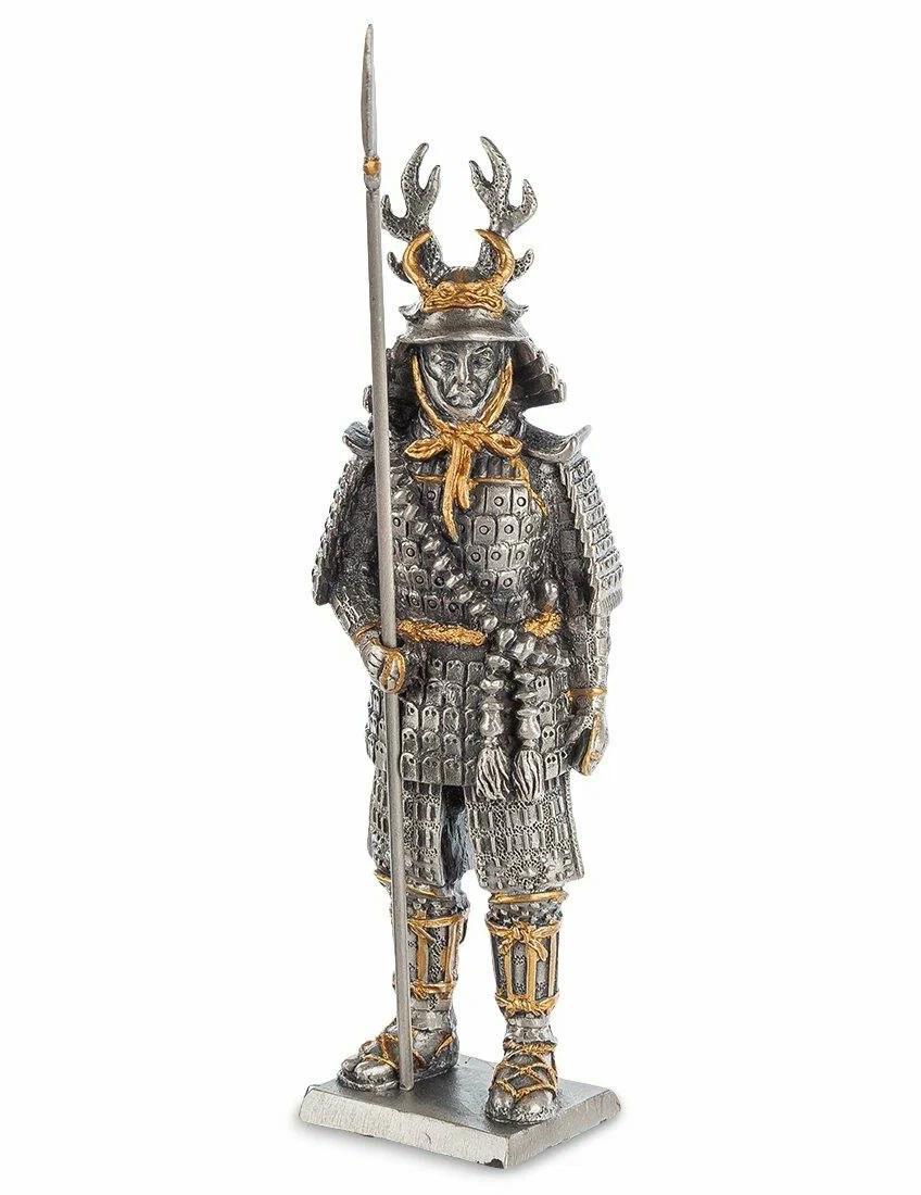 Samurai Warrior with Spear Pewter Figurine | Gothic Gifts