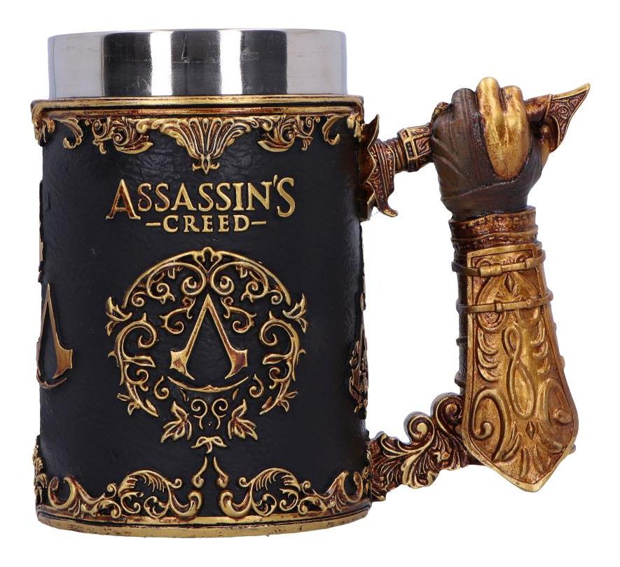 Assassin's Creed Through the Ages Black and Gold Tankard | Gothic Gifts