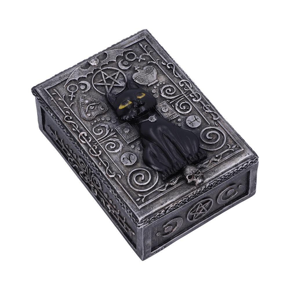 Familiar Spell Black Cat Sigil Trinket Box 13.7cm | Gothic Gifts